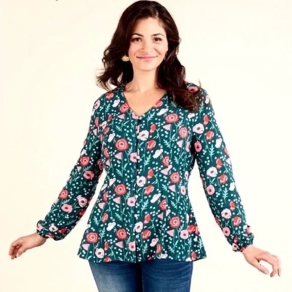 Matilda Jane | Tops | Nwt Matilda Jane Yesteryear Poppy Flower Long ...